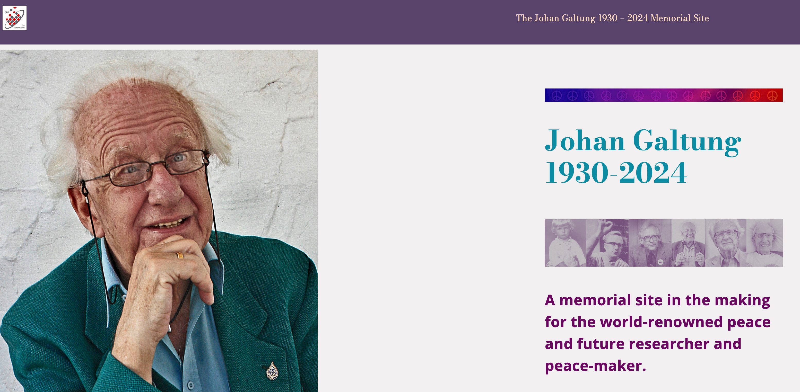 Memorial site for Johan Galtung 1930-2024 - The Transnational